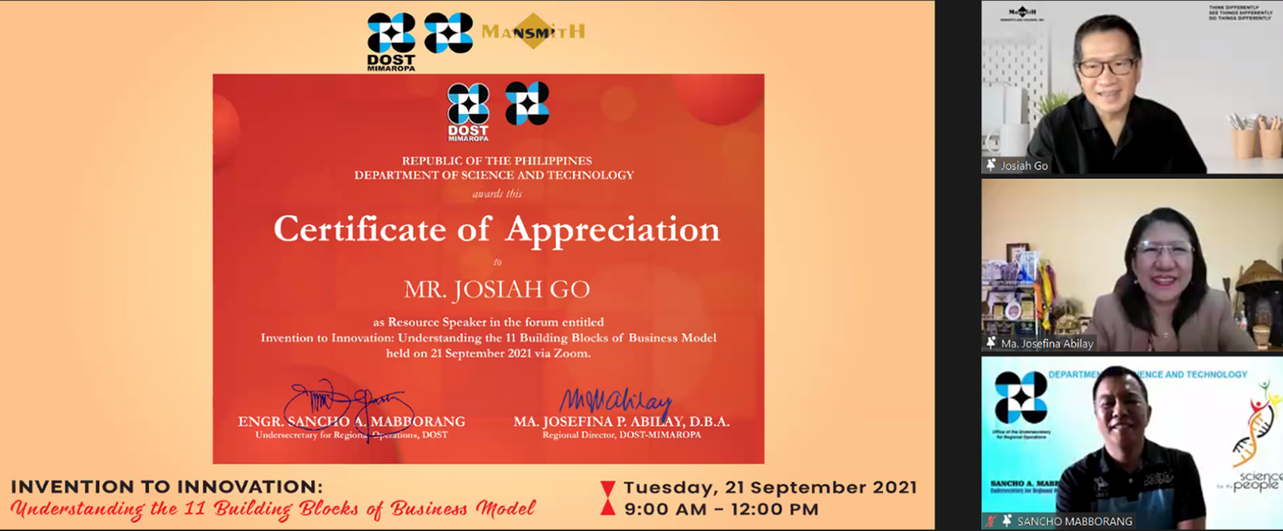 DOST Mimaropa holds Forum on Turning Inventions into Commercially ...